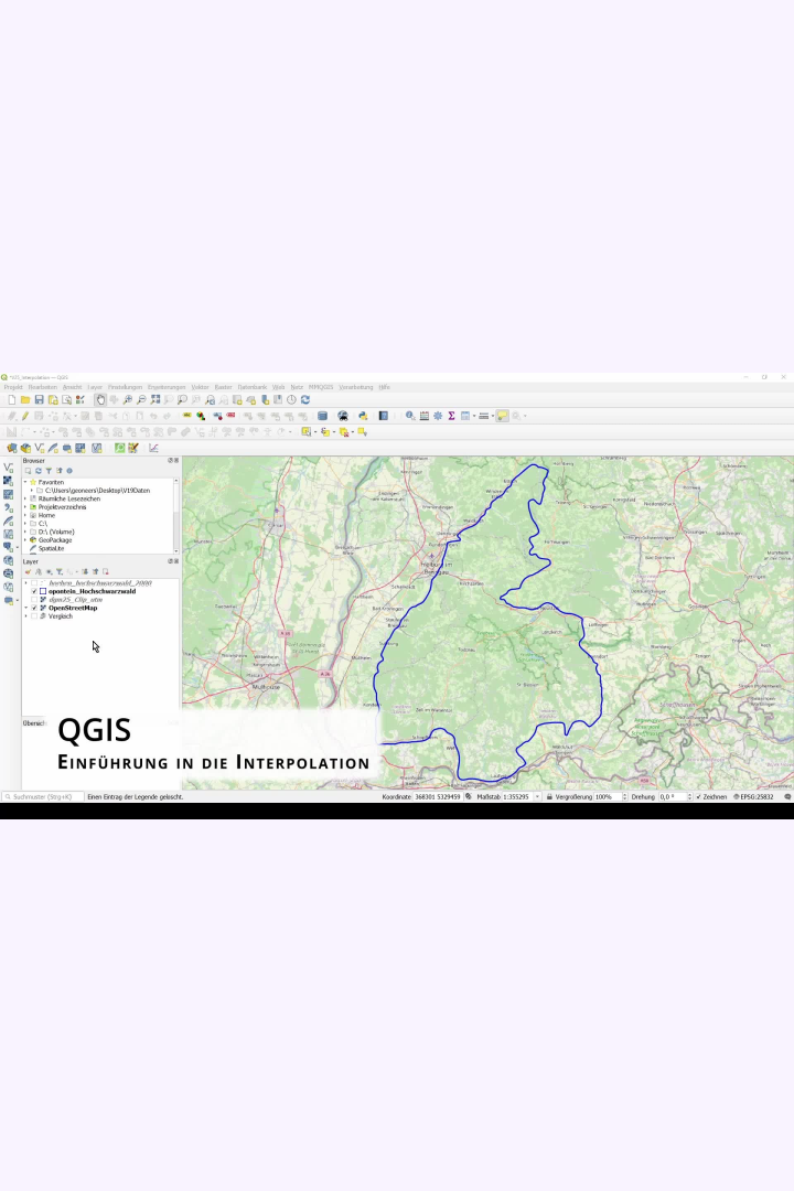 Interpolation in QGIS - Medien - Videoportal Universität Freiburg